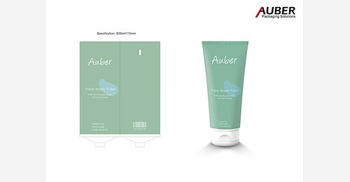 Matte green tube with white flip top cap-Auber