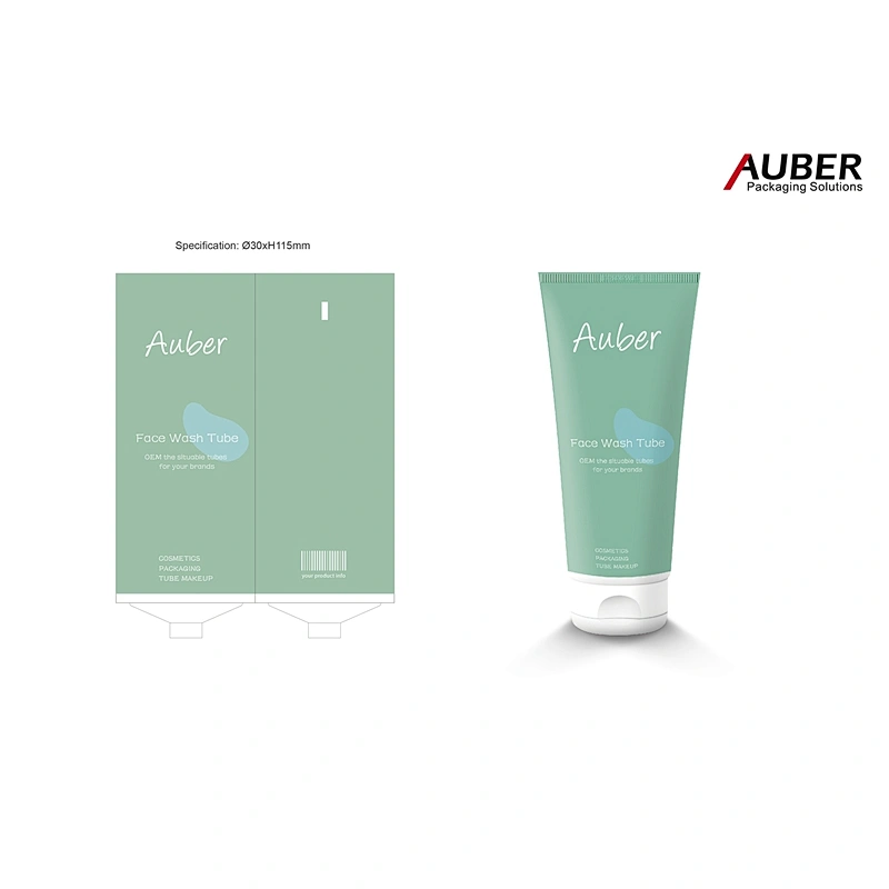 Matte green tube with white flip top cap-Auber