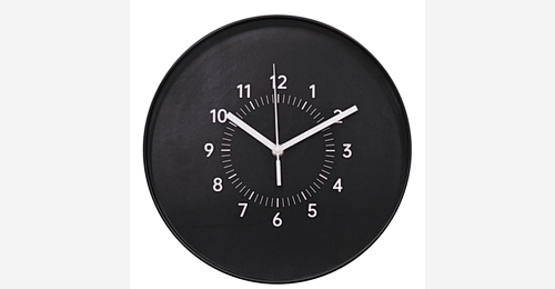 12 Inch Round Shape Minimalist Style Simple Style Plastic Wall Clock ...