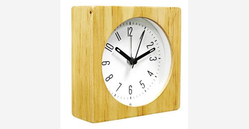 High Quality Solid Pine Wooden Square Shape Alarm Clock supplier and ...
