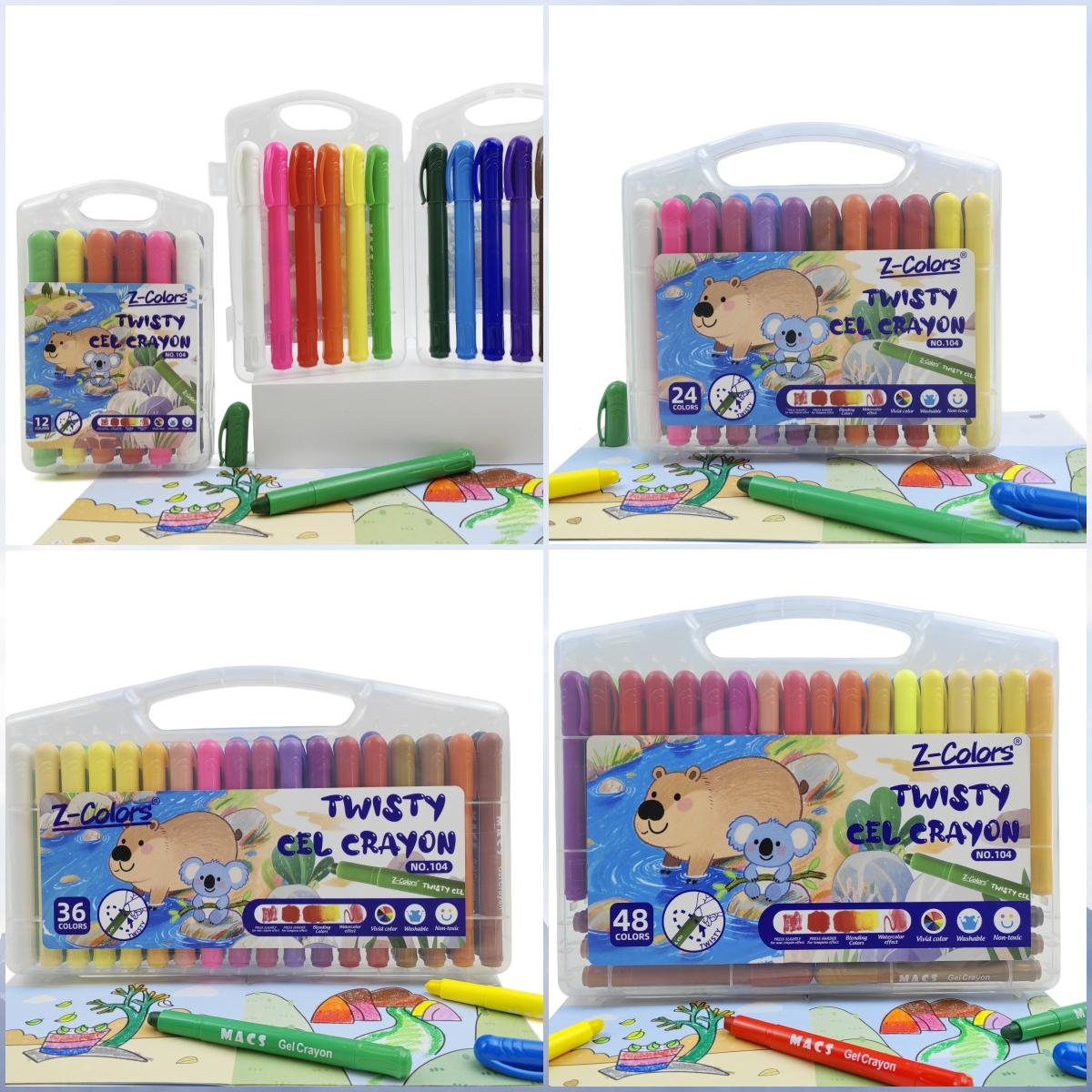 Z-Colors twisty wax crayon —— Non-Toxic and Safe Children's Crayons for ...