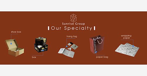 Sunrise Group Shoe Box Box Hang Tag Paper Bag Wrapping Paper