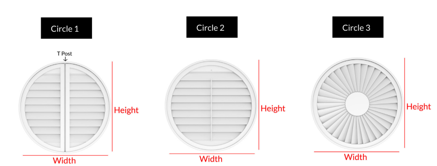 Three different types of circular shutter - 菏泽环宇家居用品有限公司