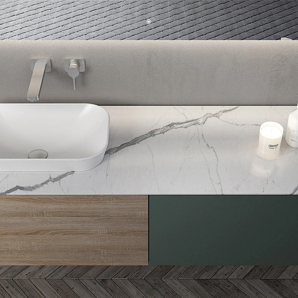 Flat Pack MDF Combo Bathroom Vanity Unit - TONA.com