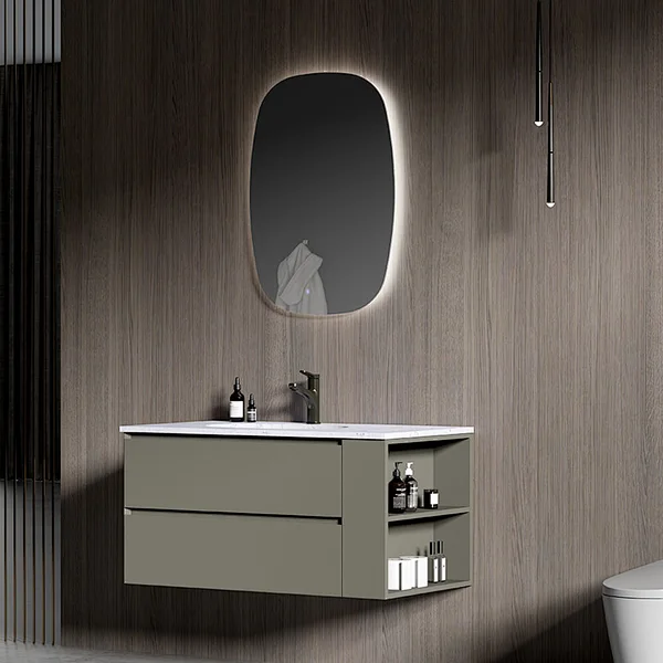 Vanité de salle de bain personnalisée avec évier en ligne - TONA.com