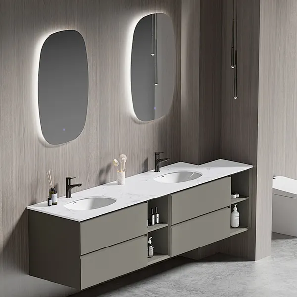 Vanité de salle de bain personnalisée avec évier en ligne - TONA.com