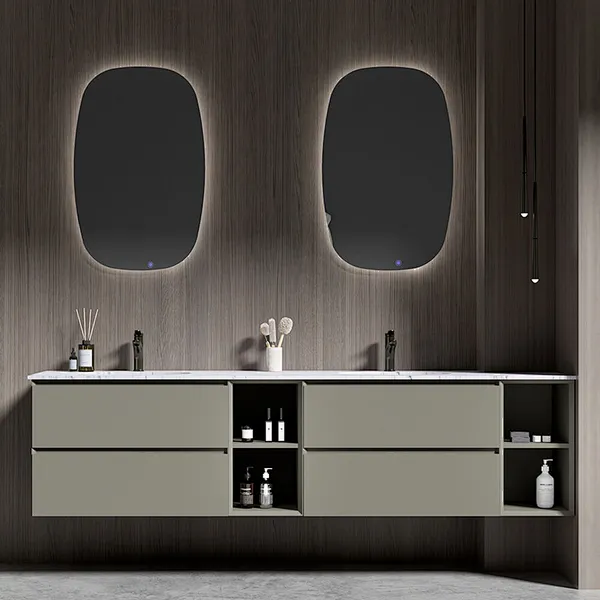 Vanité de salle de bain personnalisée avec évier en ligne - TONA.com