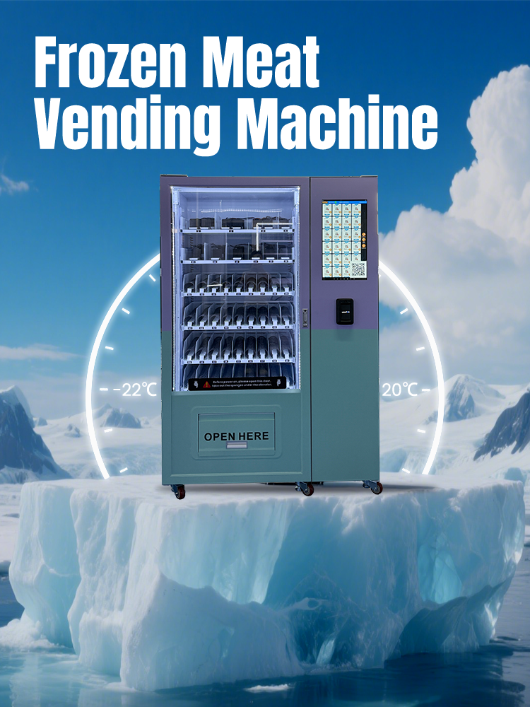 -22°C Frozen Meat Vending Machine Deep Freezing Smart Retail Solution