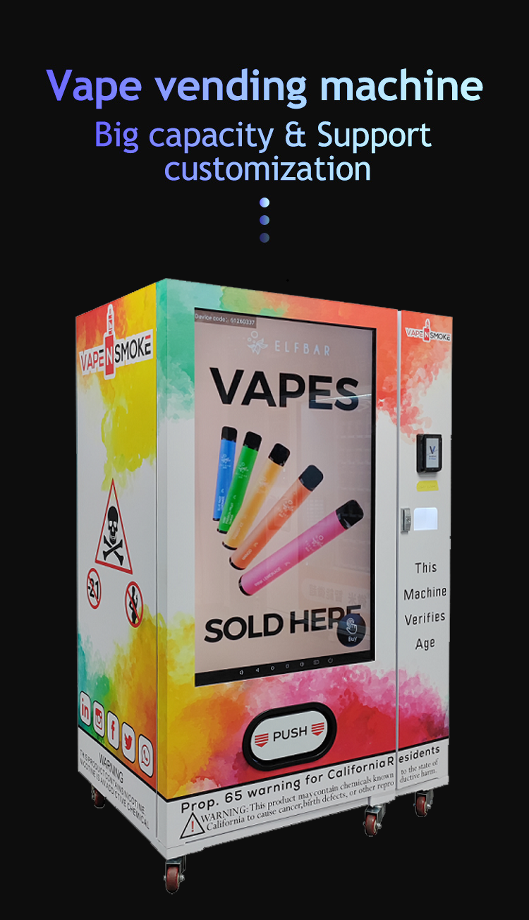 55-Inch Touch Screen ECigarette Vending with Age Recognizer