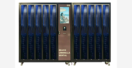 2 in 1 Smart umbrella locker vending machine for beach outdoor solution
