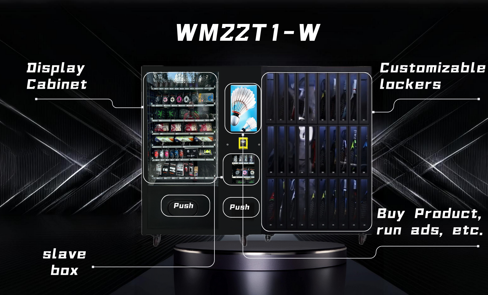 Badminton racket vending machine