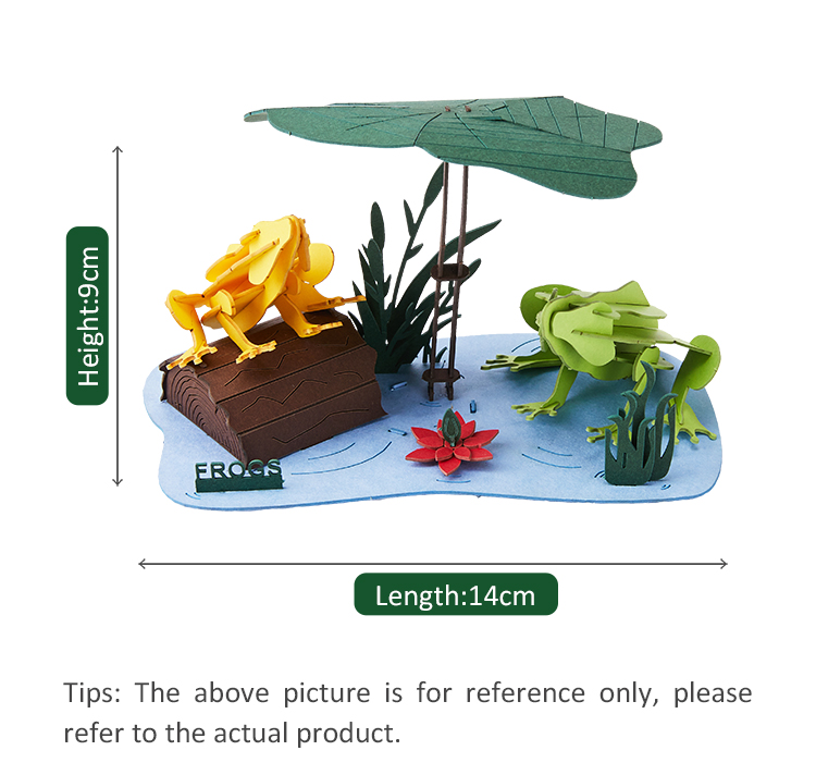 DIY assembly frog 3d scene paper puzzle cardboard model PT1910-63Scene ...