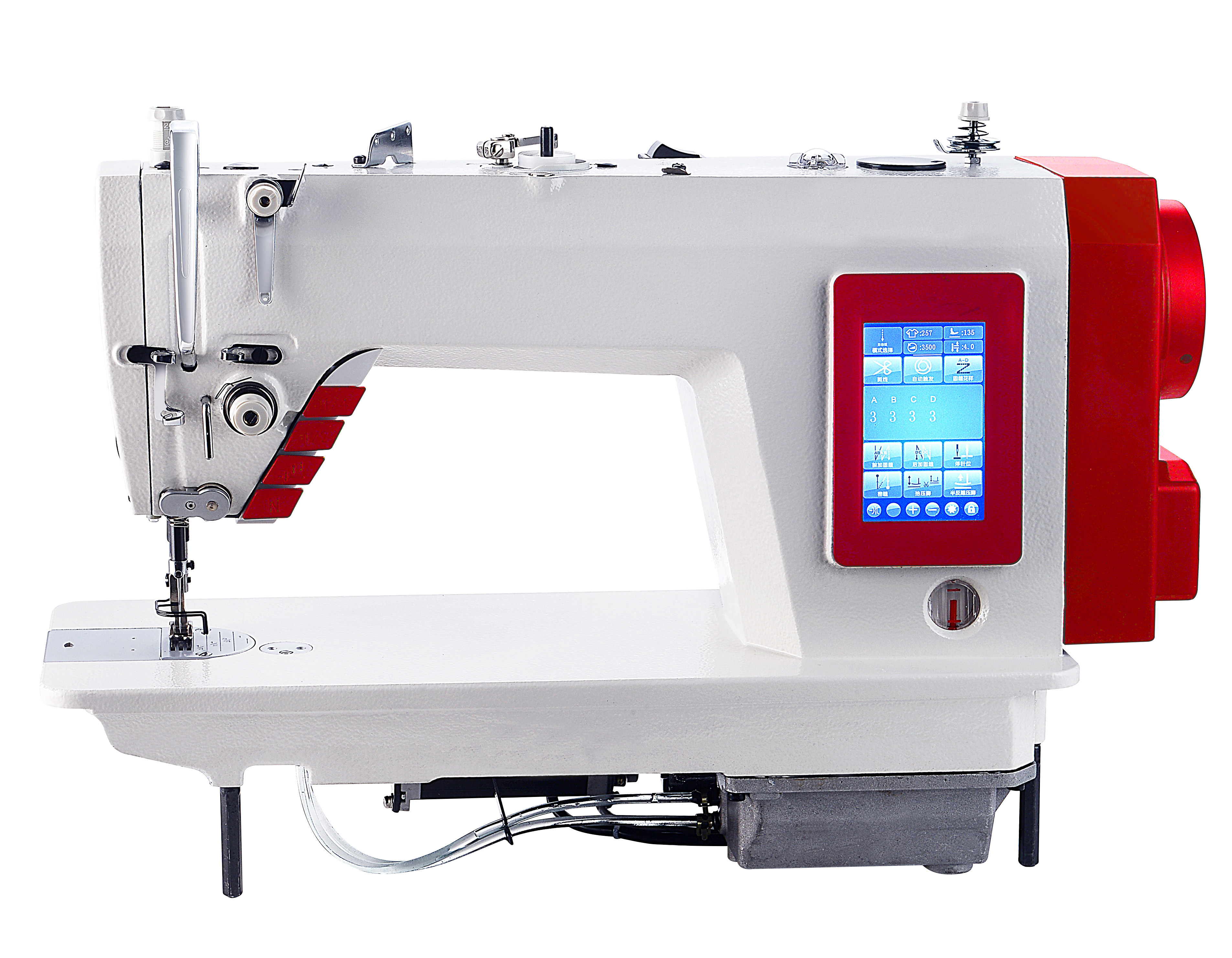 Double step motor full function single needle lock machine