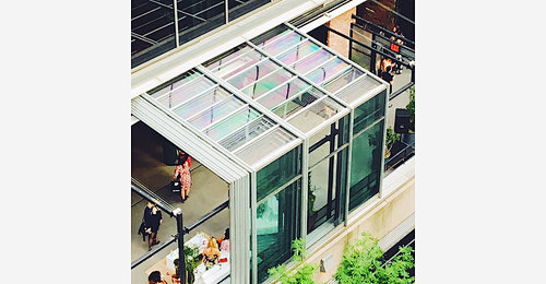 Motorized movable sliding retractable 5+9A+5mm insulating glass roof