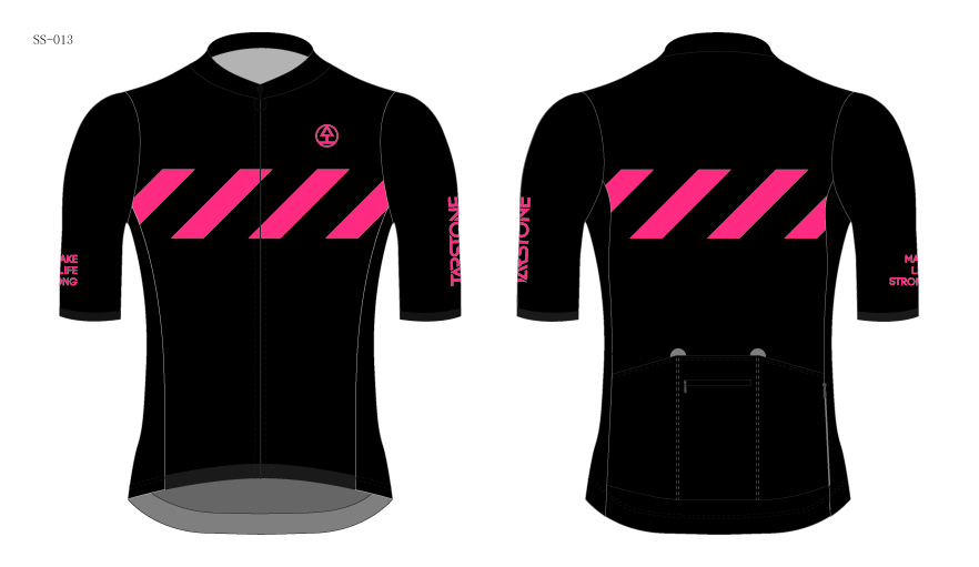 SS-013 Black cycling jersey template