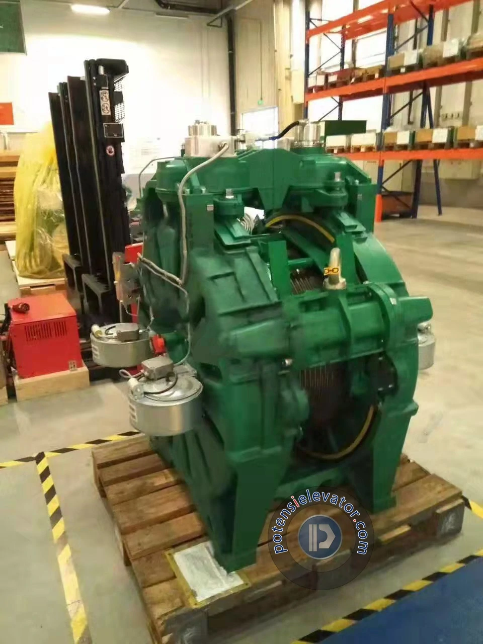 Kone Elevator Gearless Traction Motor Machine MX32 | Potensi Elevator