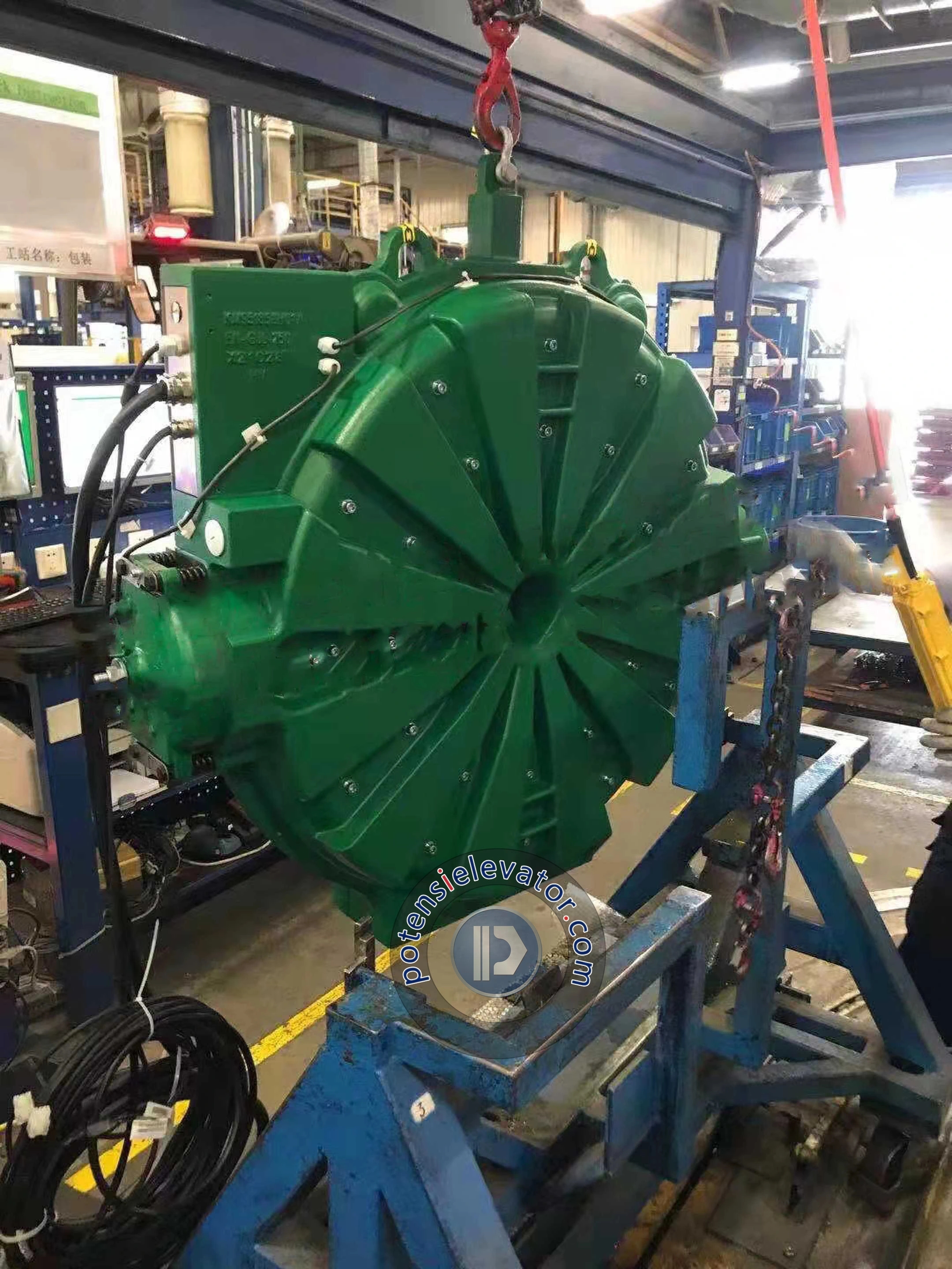 Kone Elevator Gearless Traction Motor Machine MX18 | Potensi Elevator