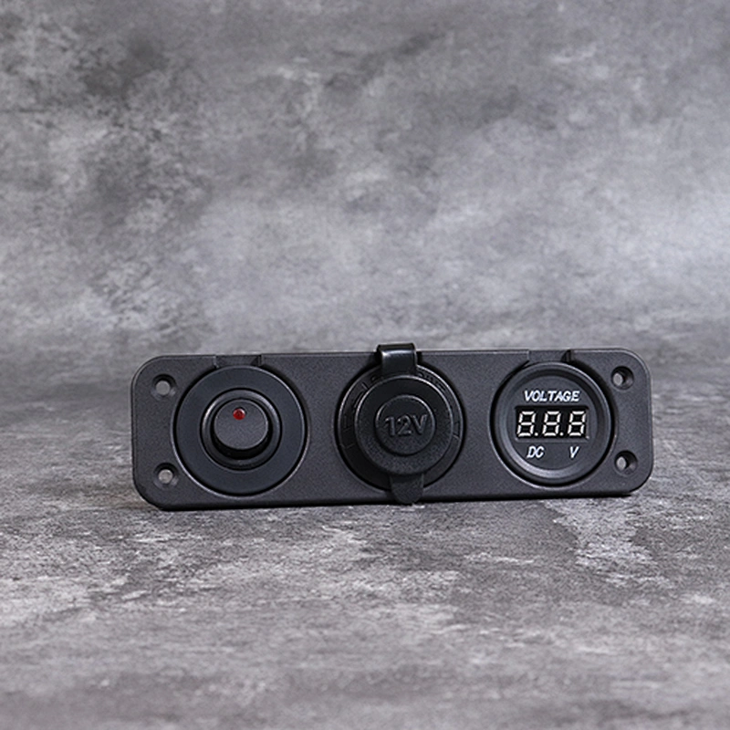 12 volt adapter socket car voltmeter gauge accessory power outlet in ...