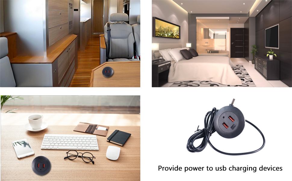 USB charger in desk mounted USB charging station Manufacturer | DAMAVO