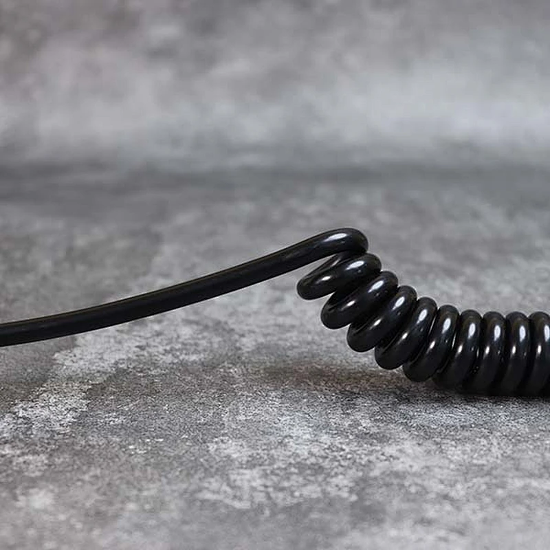 Coiled electrical cable curly extension cord 4 wire Manufacturer | DAMAVO