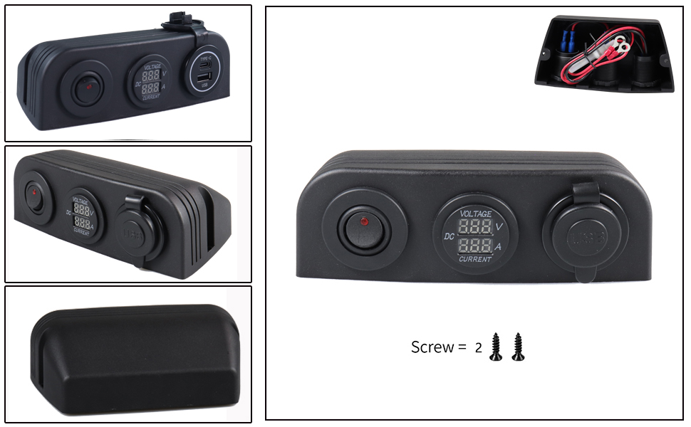 marine usb panelusb 3.0 panel mountdc panel voltmeter ammeter ...