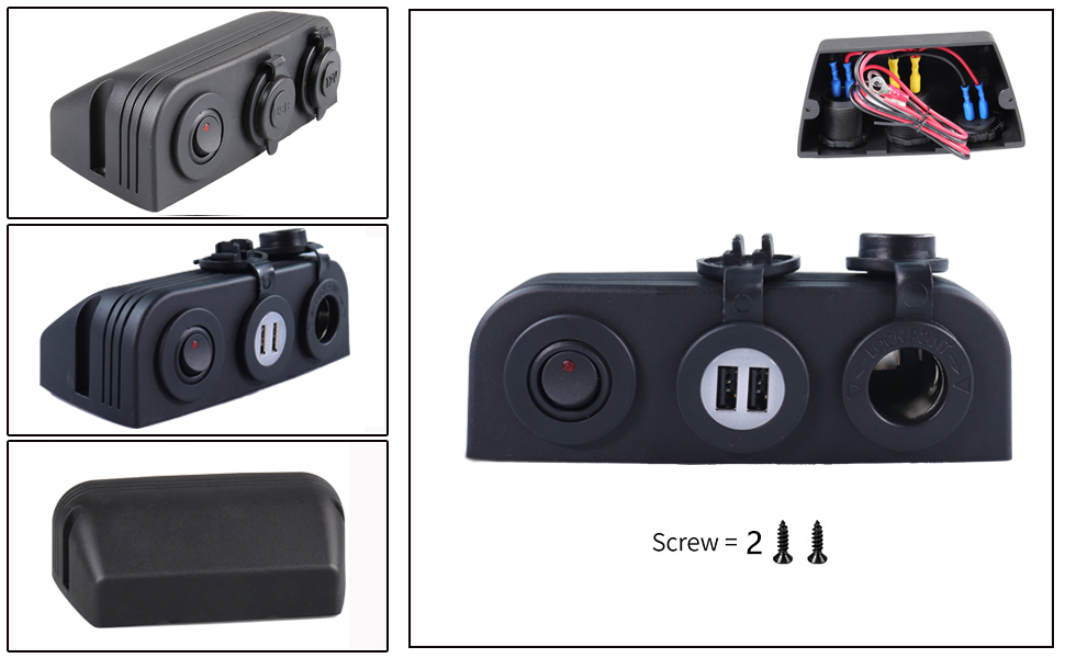 Marine 12V outlet female socket phone charger Manufacturer | DAMAVO
