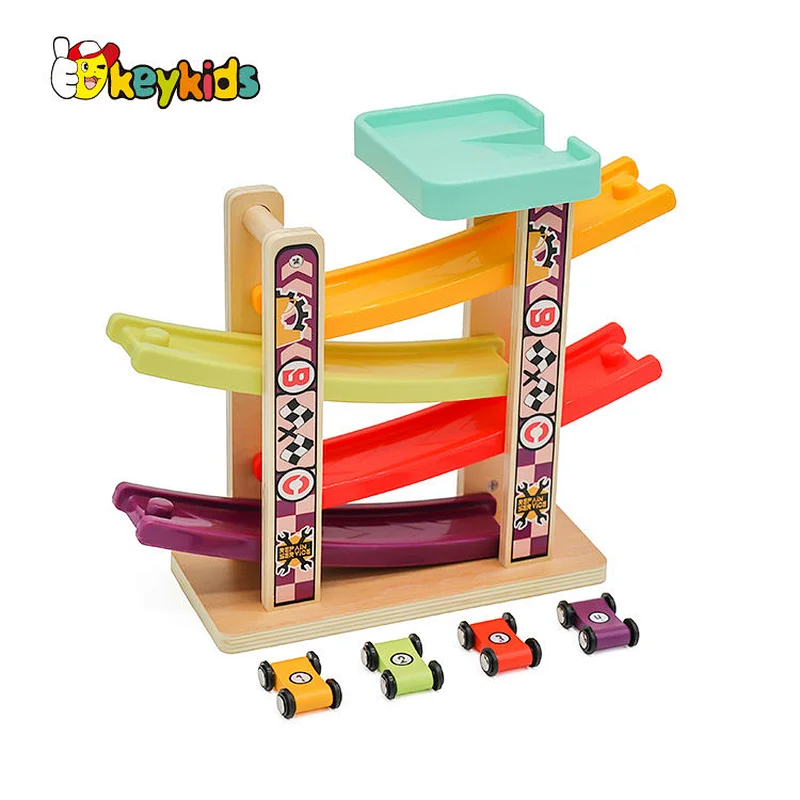 2022 Customize educational wooden toy car ramp for kids W04E091