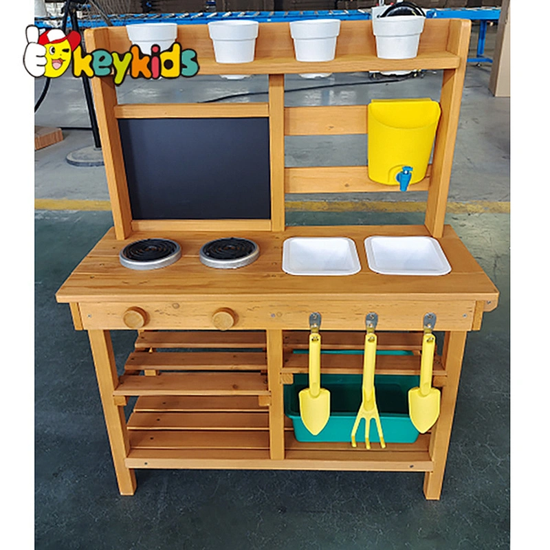 New Design Cooking Pretend Play Outdoor Wooden Mud Kitchen Play Set For ...