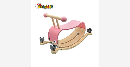 Mini flip 4-in-1 kids ride on wooden walker and rocker toy W16D156