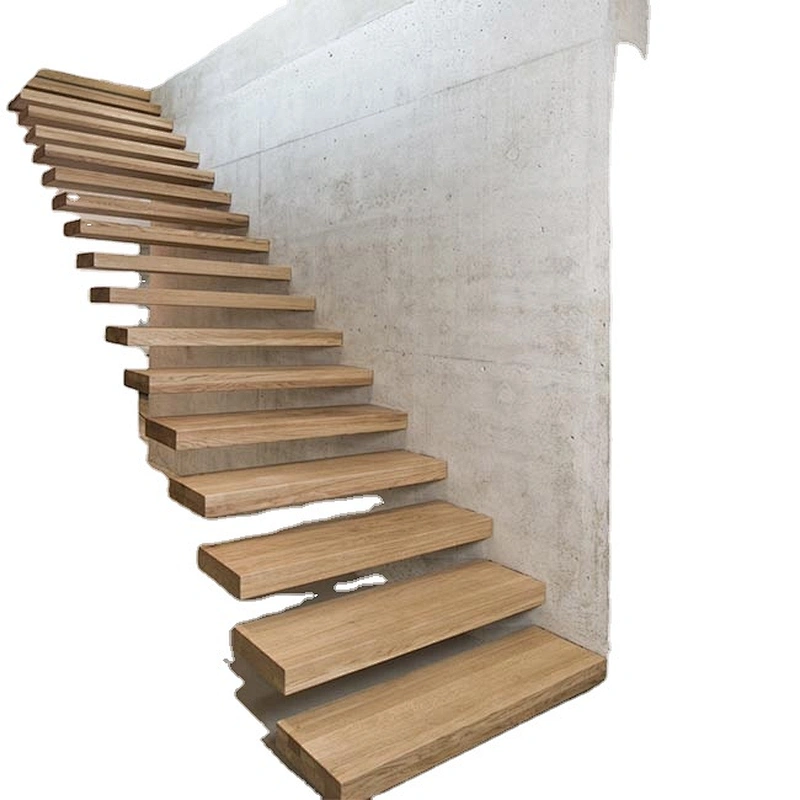 modern wood hidden stringers stairs outdoor floating staircase
