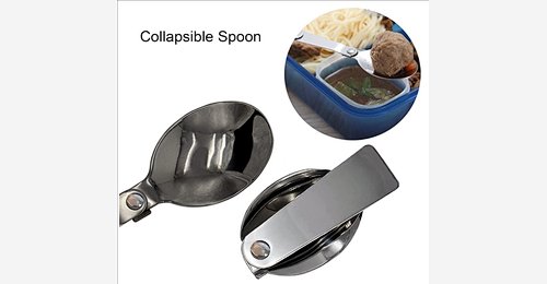 Foldable Fork and Spoon Set, Portable Folding Spoon and Fork Set with ...