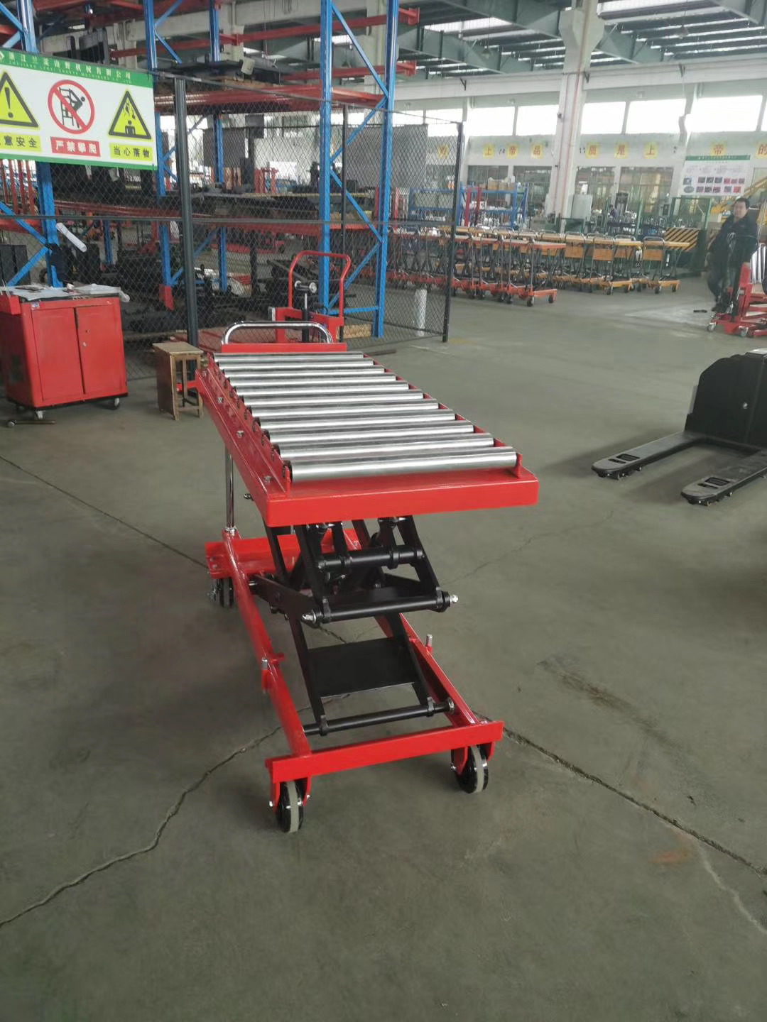 Double scissor manual hydraulic conveyor roller lift table for ...