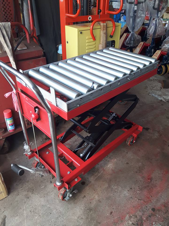Double scissor manual hydraulic conveyor roller lift table for ...