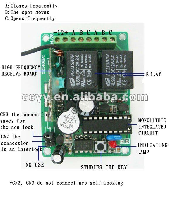 control board for automatic sliding gate control board