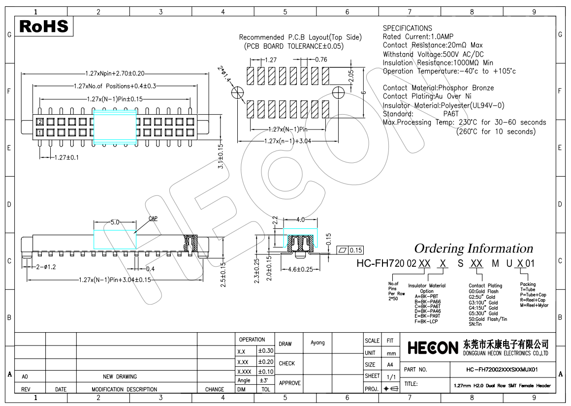 Female Header| Cable&Connectors Supplier in China| HECON