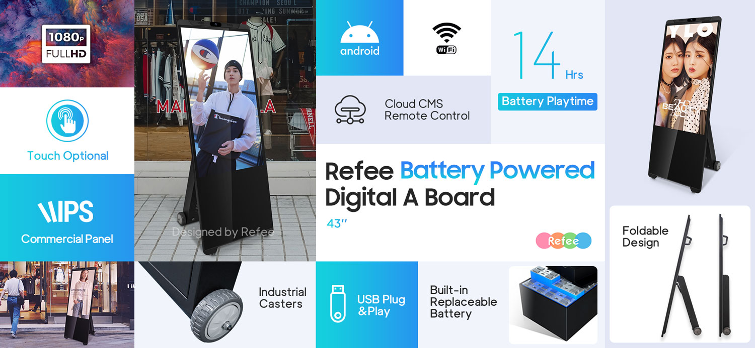 China battery digital poster supplier manufacturer - Refee
