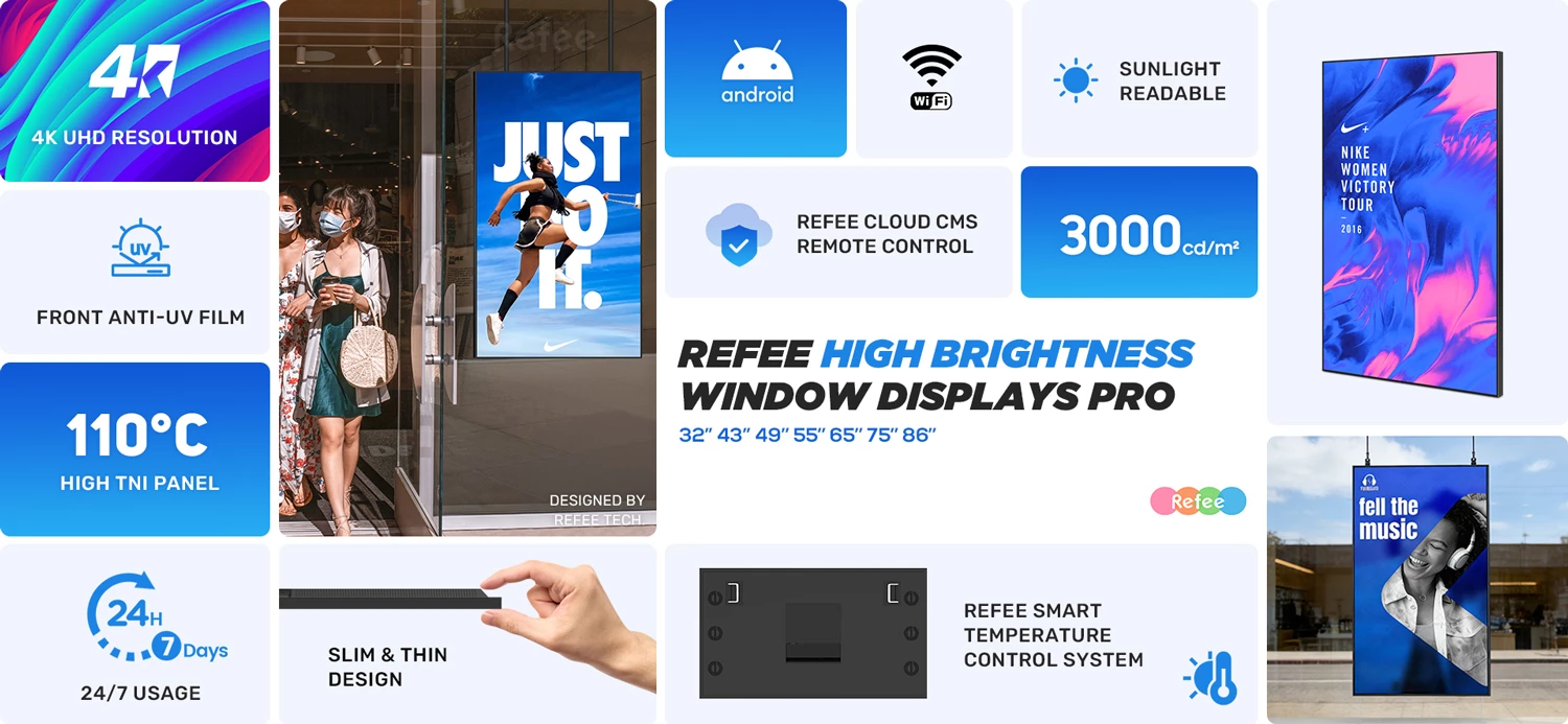High Brightness Window Display Manufacturer | Refee