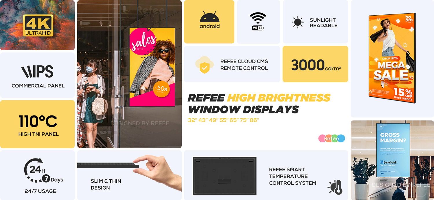 High Brightness Window Display Manufacturer | Refee