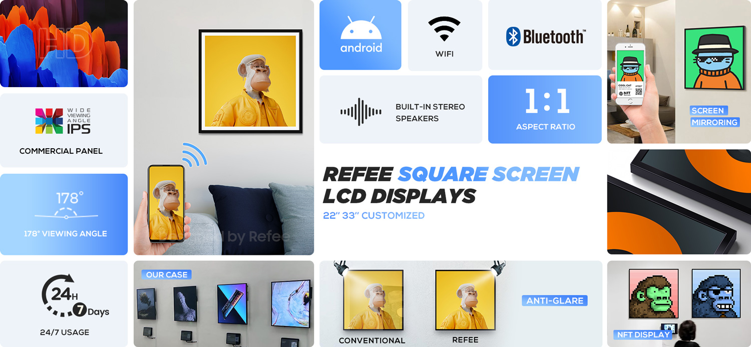 Square Screen LCD Display Manufacturer | Refee