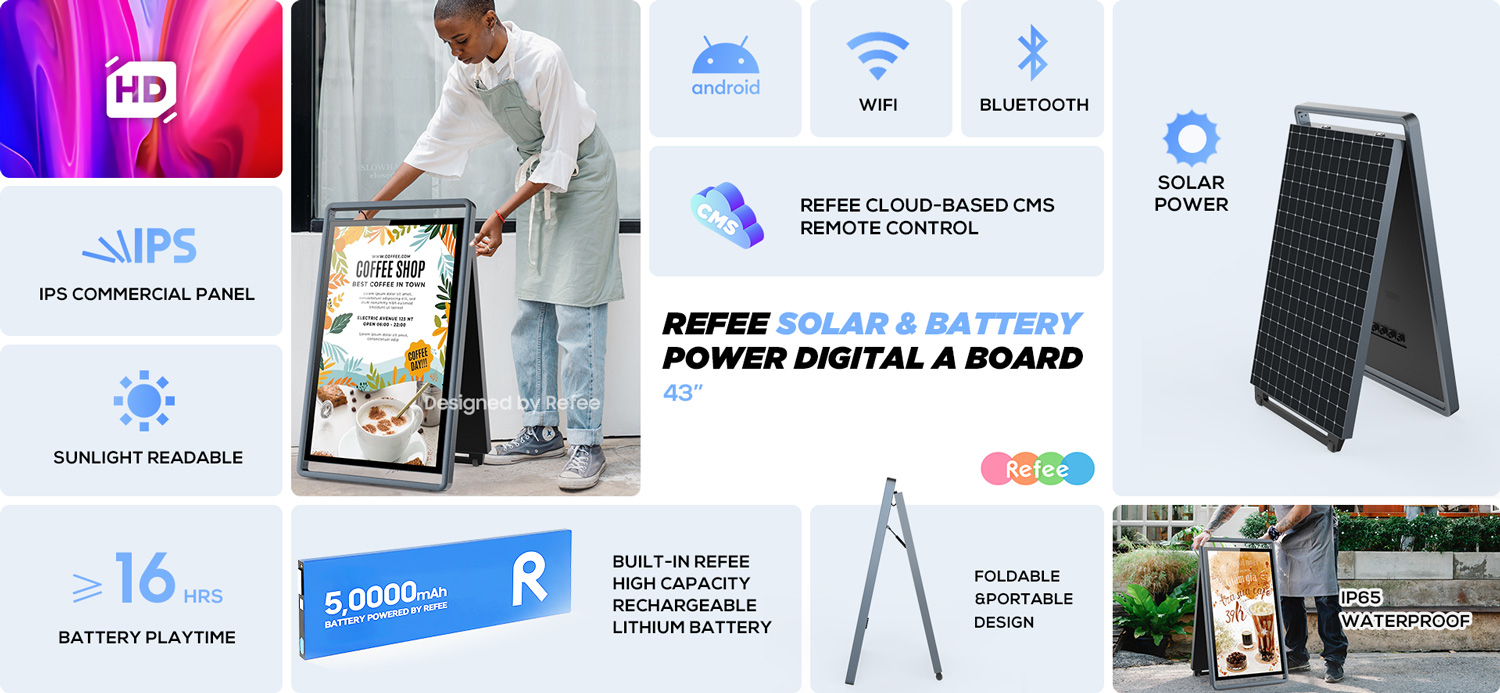 Solar Powered Digital A Board Manufacturer | Refee