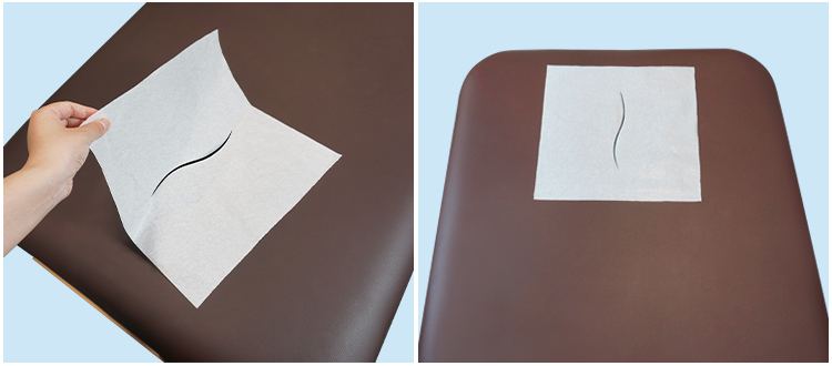 Smooth Texture Squares Headrest Face Paper Sheets With Slip | FUMO
