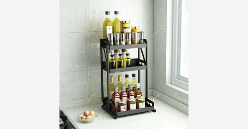 Spice Jar Rack Set Stainless Steel Kitchen Spice Rack Kitchen Storage ...