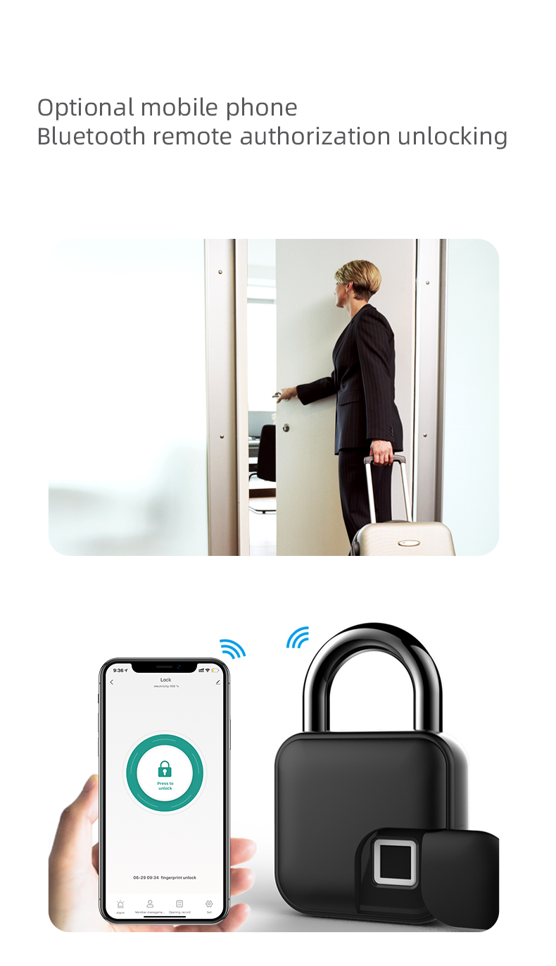 Smart Fingerprint Padlock for Personal and Business Use - Eleshine
