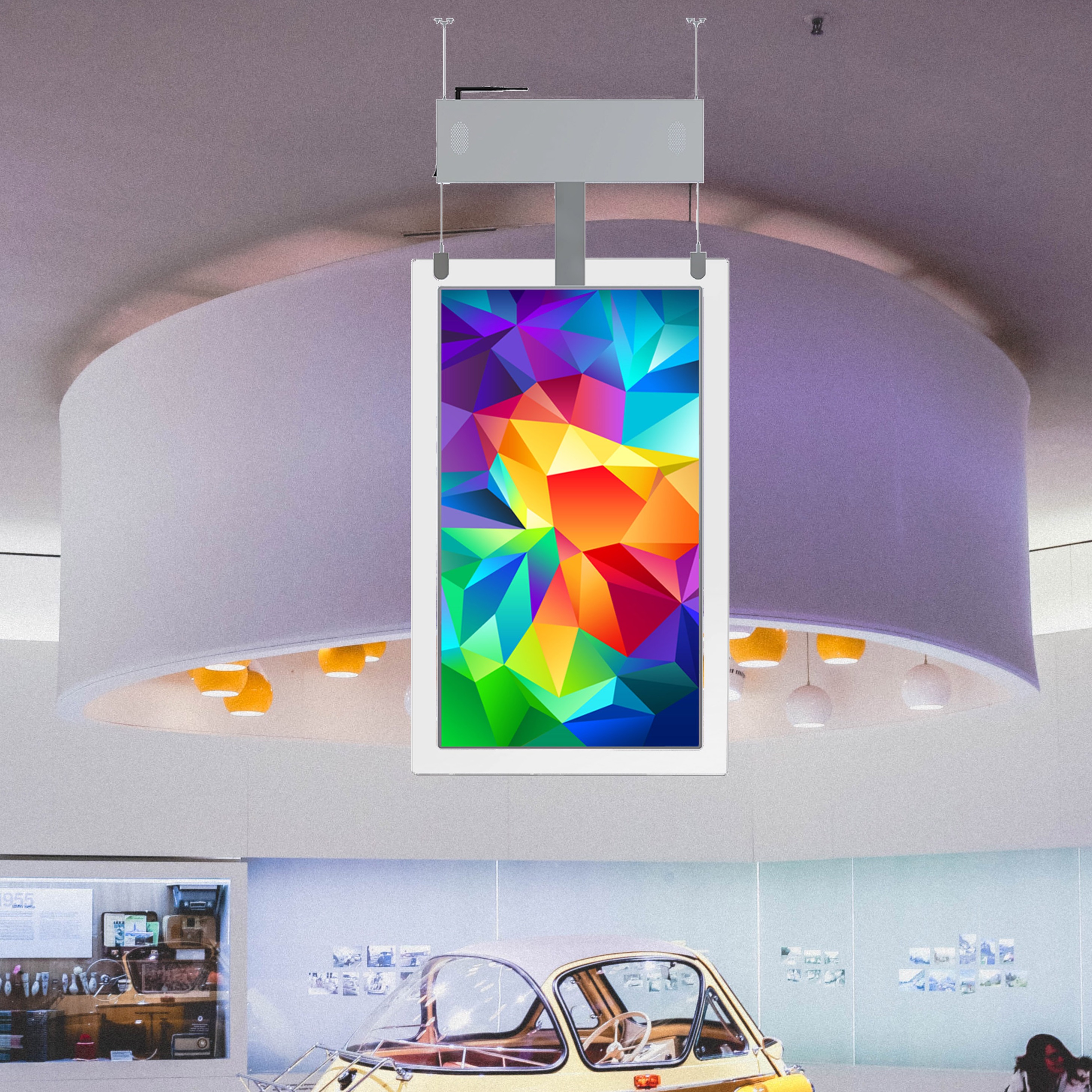 Ultra-thin ceiling double sides displays manufacturer-EKAA