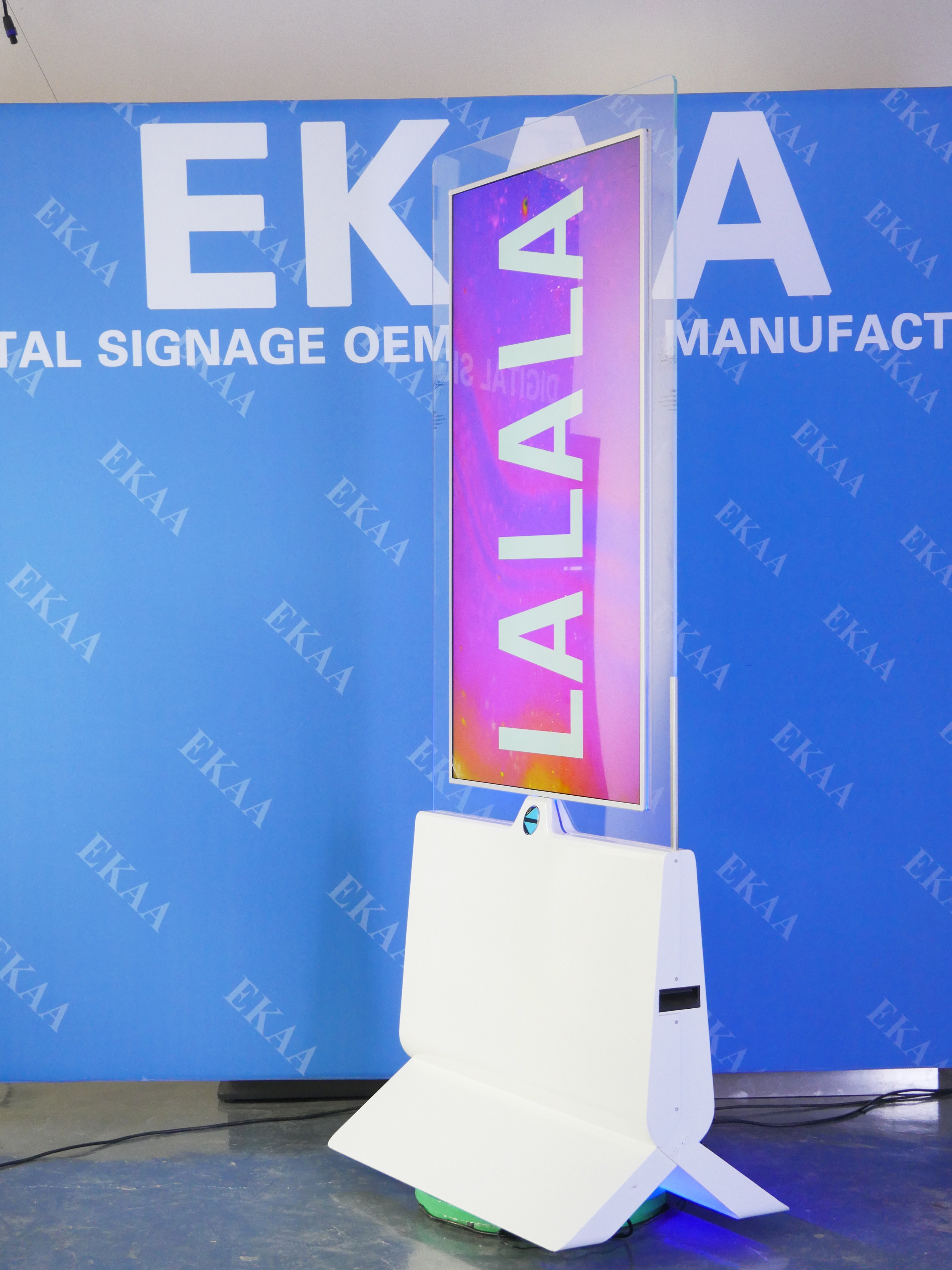 Ultra-thin floor standing double-sided signage