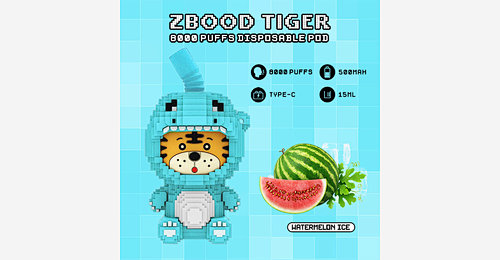 zbood tiger pod 8000 puff disposable vape -lush ice from China ...