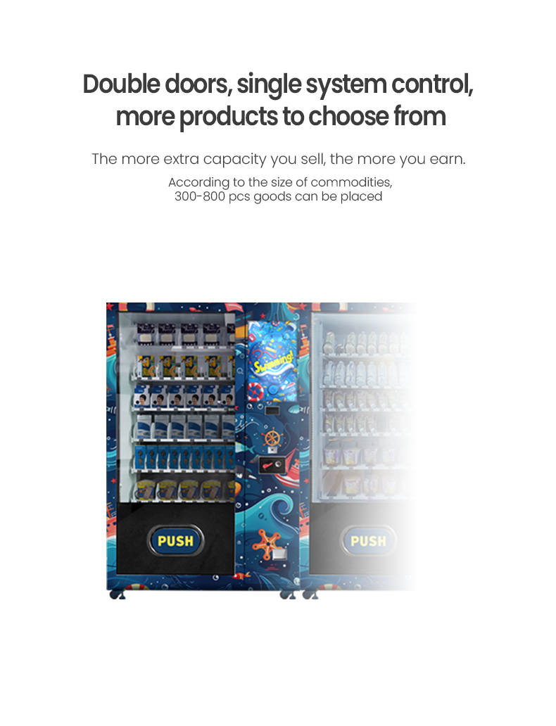 Swimming vending machine with 21.5 inch touch screen at the swimming pool