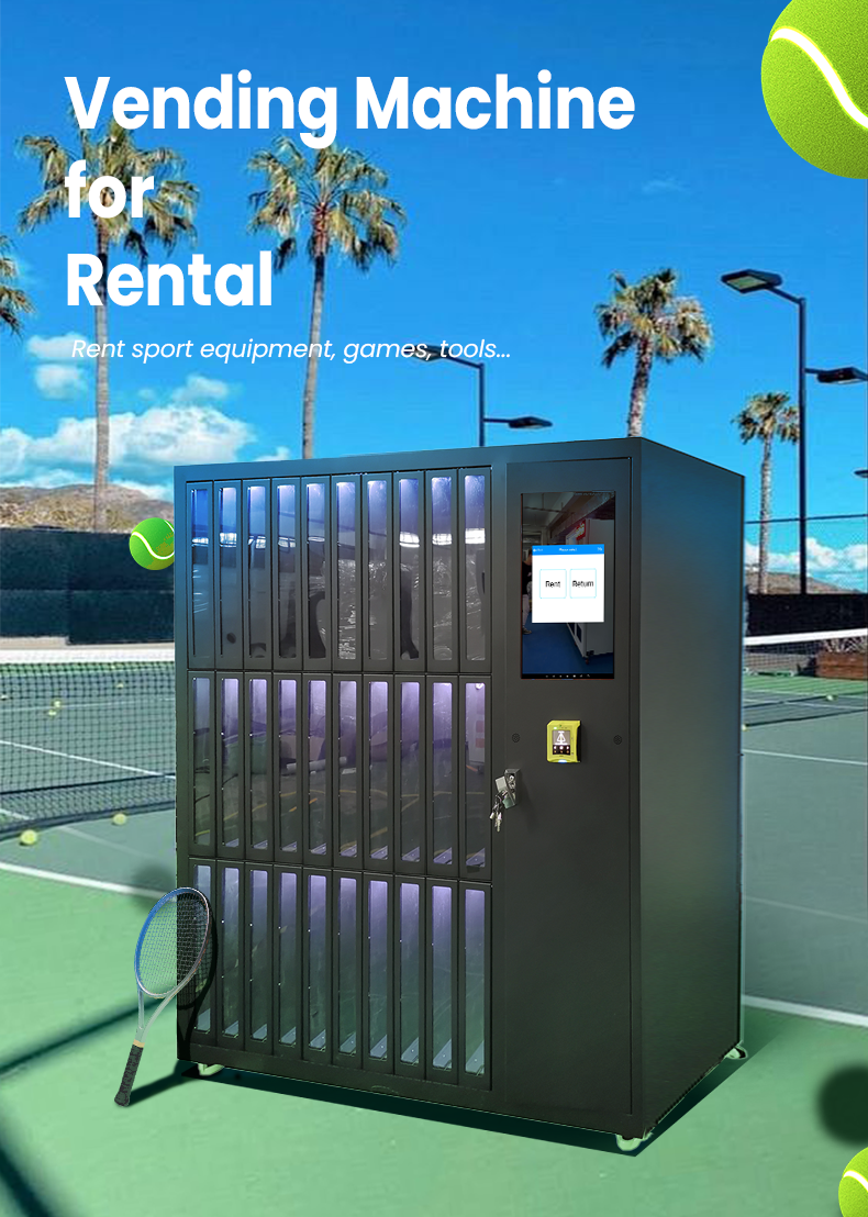 Locker Vending Machine for Padel Rackets Squash Balls Rental