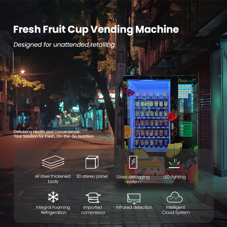 Fruit Cup Vending Machine with Cooling System in Malaysia