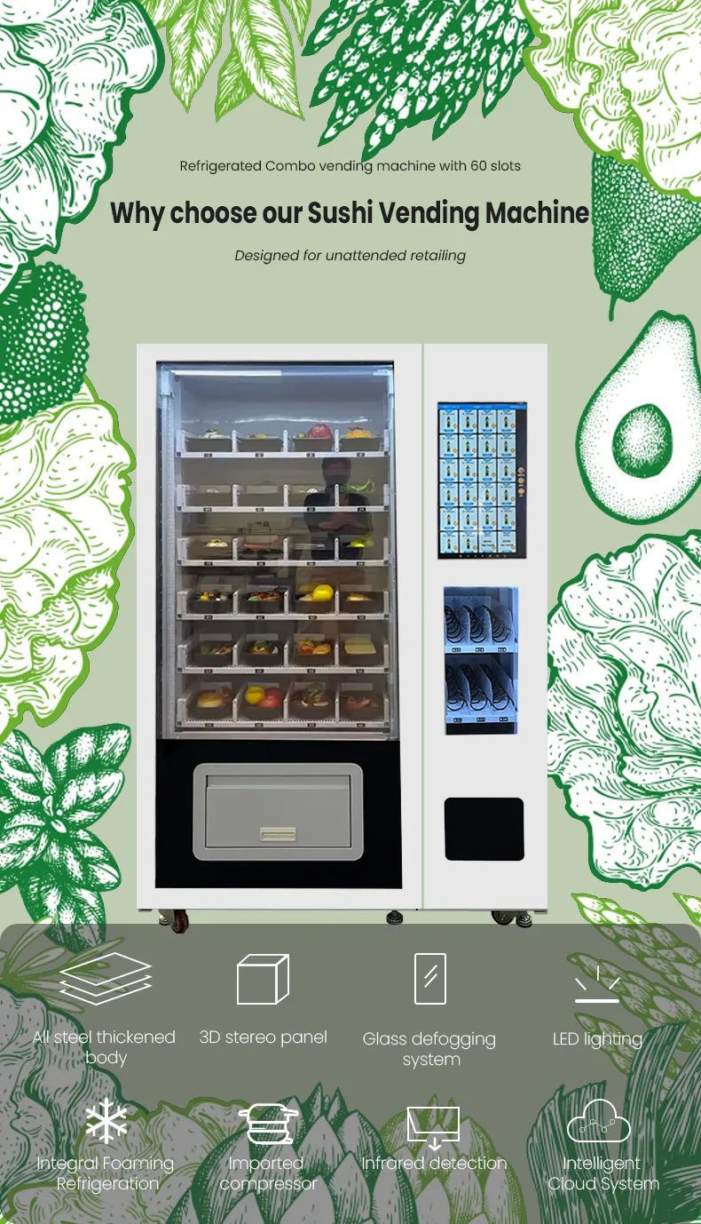 Micron Fresh Fruit Vending Machine with Cooling system for Dining Hall ...